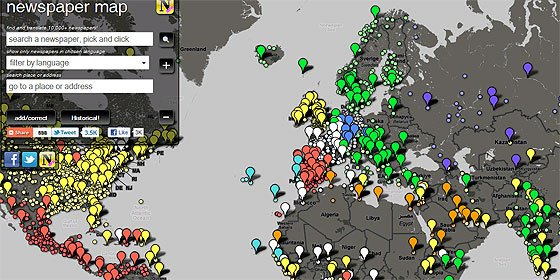 Newspapermap, el mapa de todos los periódicos del mundo - Periodista ...