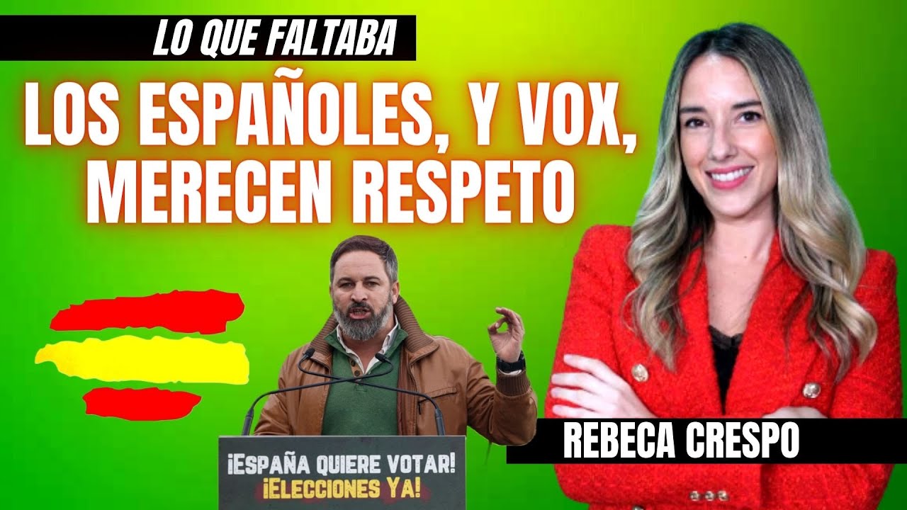El golpe en la mesa de Rebeca Crespo: "¡Los españoles merecen un ...