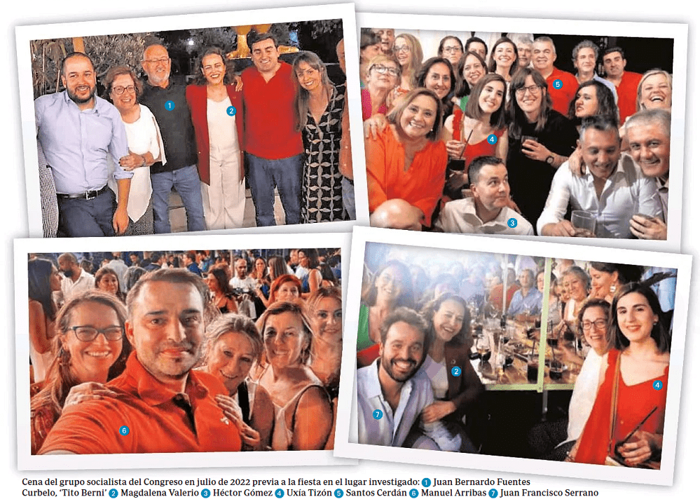 Santos Cerdán, Nº 3 del PSOE, en la 'fiesta' montada por Tito Berni en ...