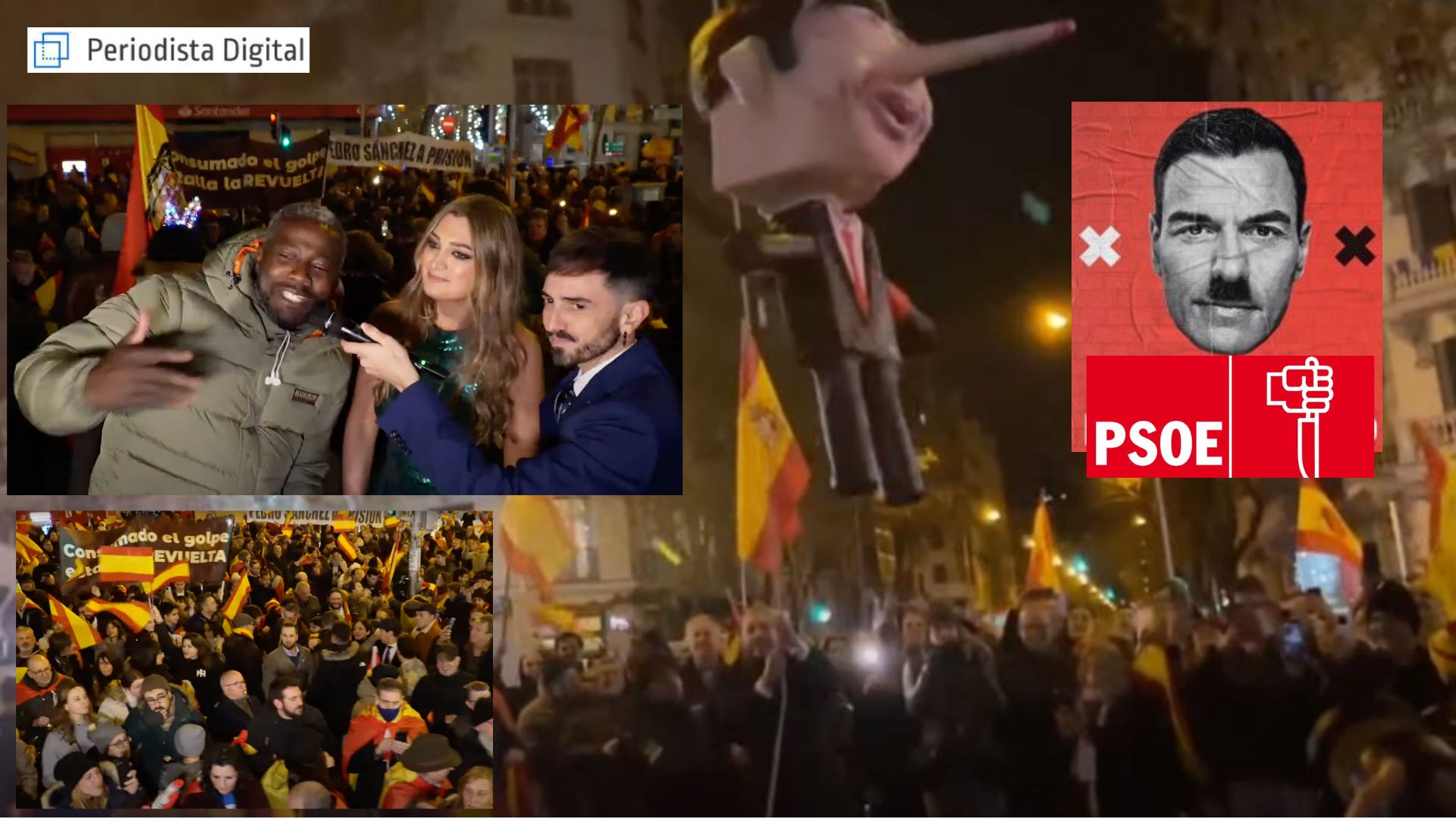 🇪🇸 Nochevieja Patriótica y 'Piñata' anti-PSOE en Ferraz, contra viento ...