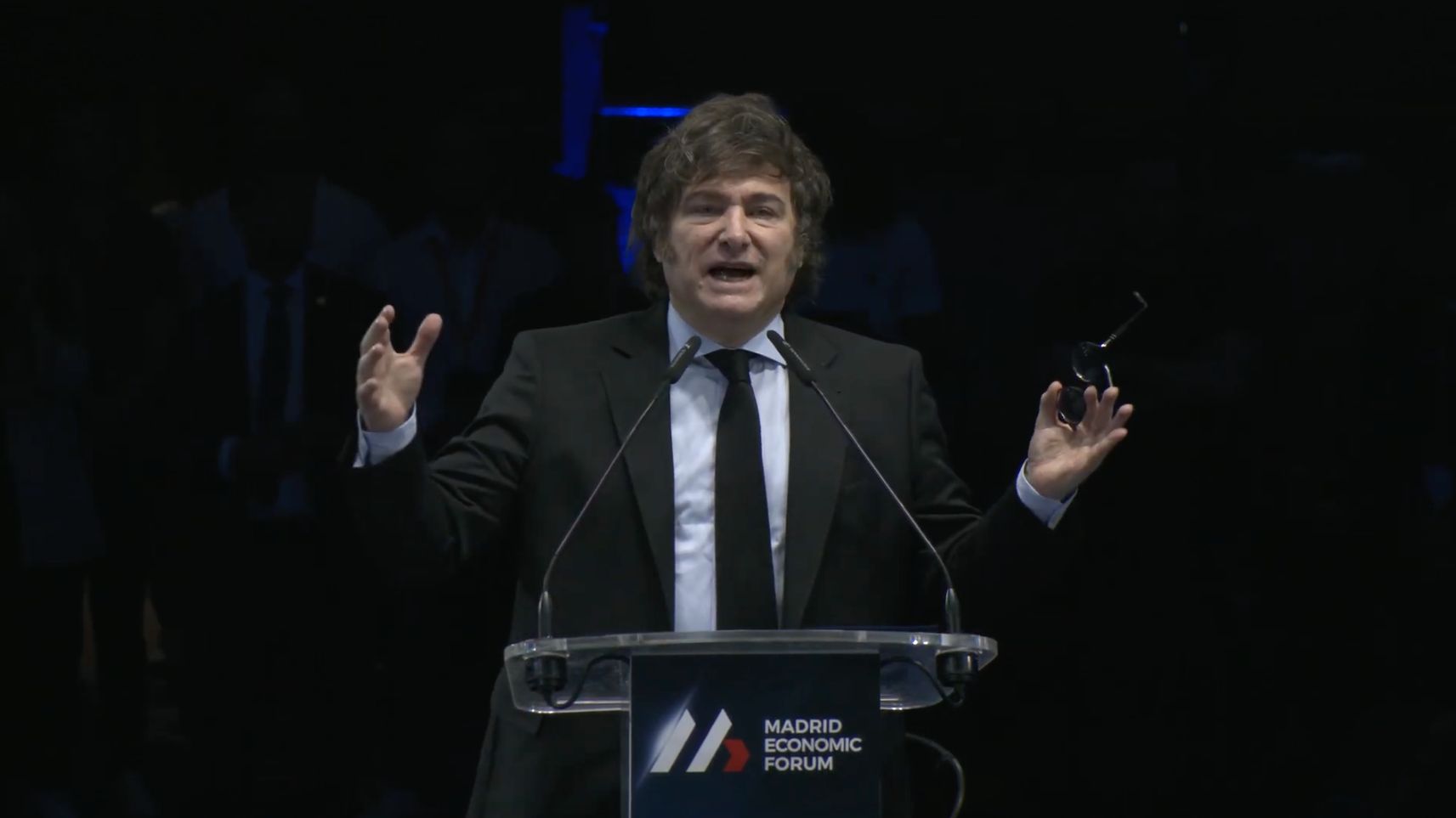 Brutal zurra de Javier Milei a Pedro Sánchez en el Madrid Economic ...