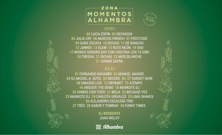 Zona Momentos Alhambra regresa a Noches del Botánico con una ...